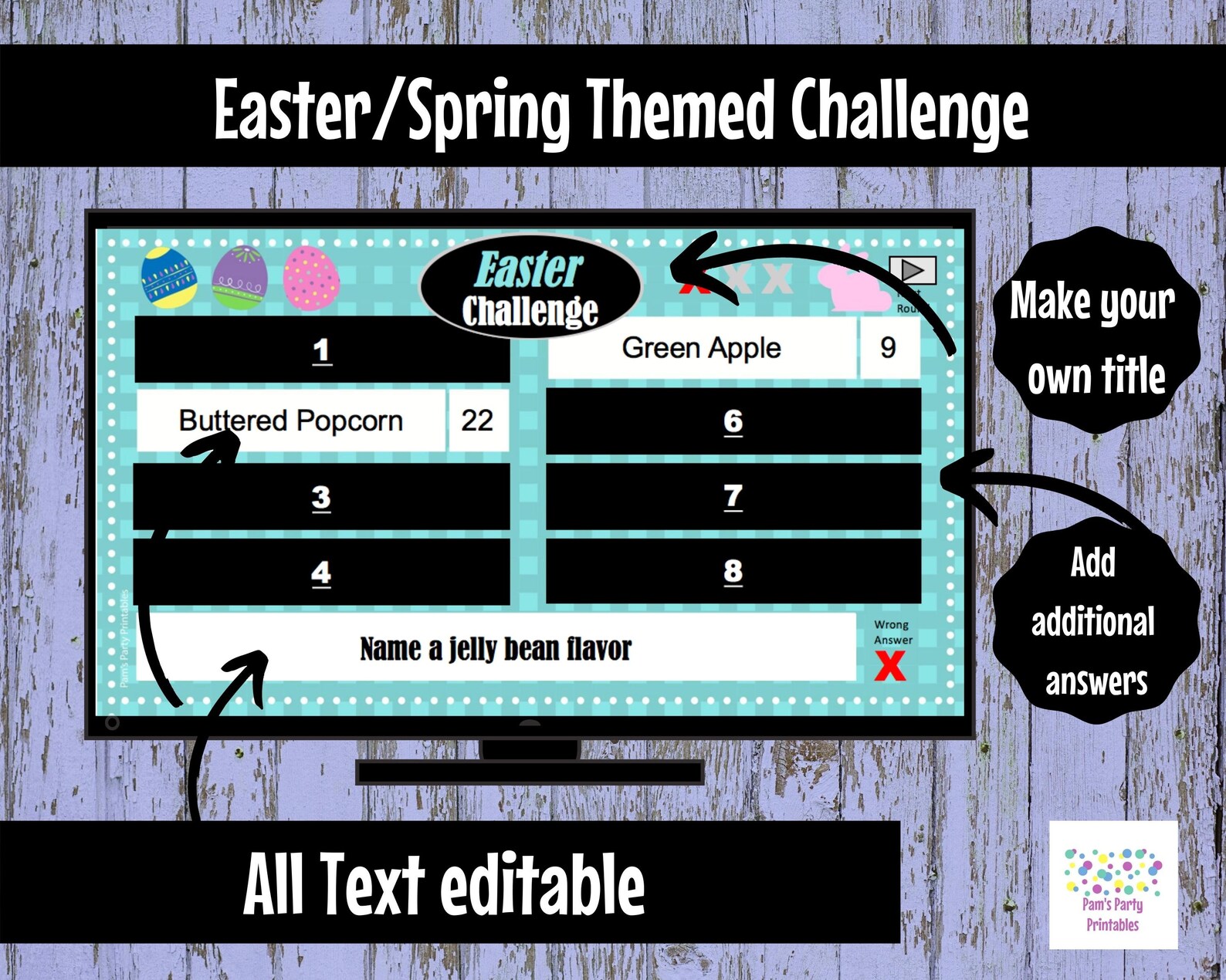 Virtual Large Screen Easter Game Spring Game Challenge - Etsy