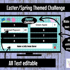 Virtual, Large Screen, Easter Game, Spring Game, Challenge, Game Show ...