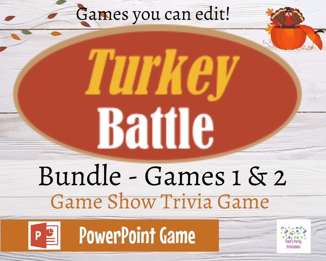 Virtual or Large Screen Game Thanksgiving Turkey Battle Bundle ...