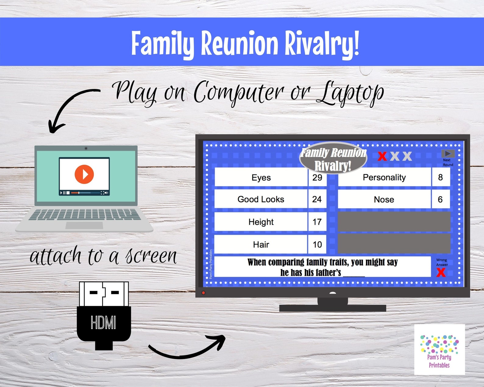 Family Reunion Rivalry Battle Game Editable Powerpoint Game - Etsy