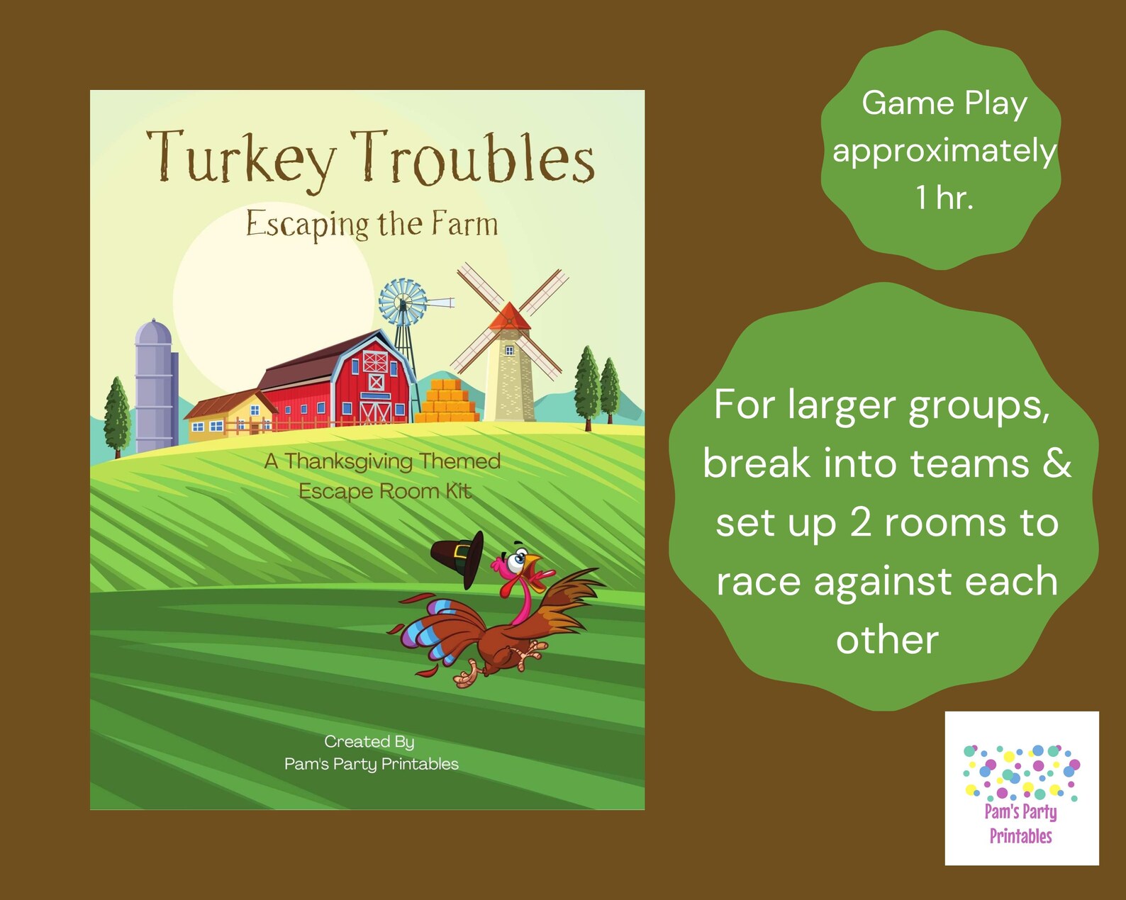 Turkey Troubles! - A DIY Escape Room Kit - Thanksgiving Game - Family ...