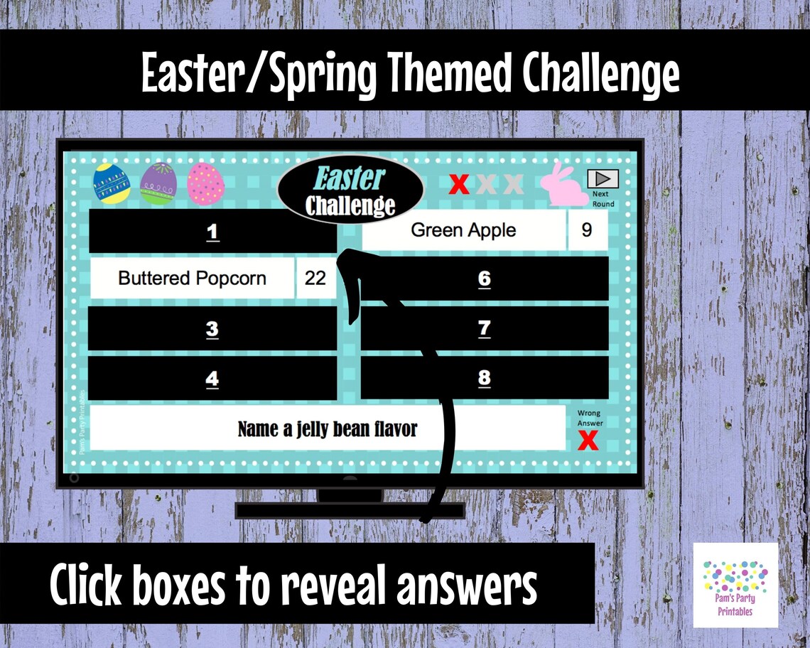 Virtual Large Screen Easter Game Spring Game Challenge - Etsy