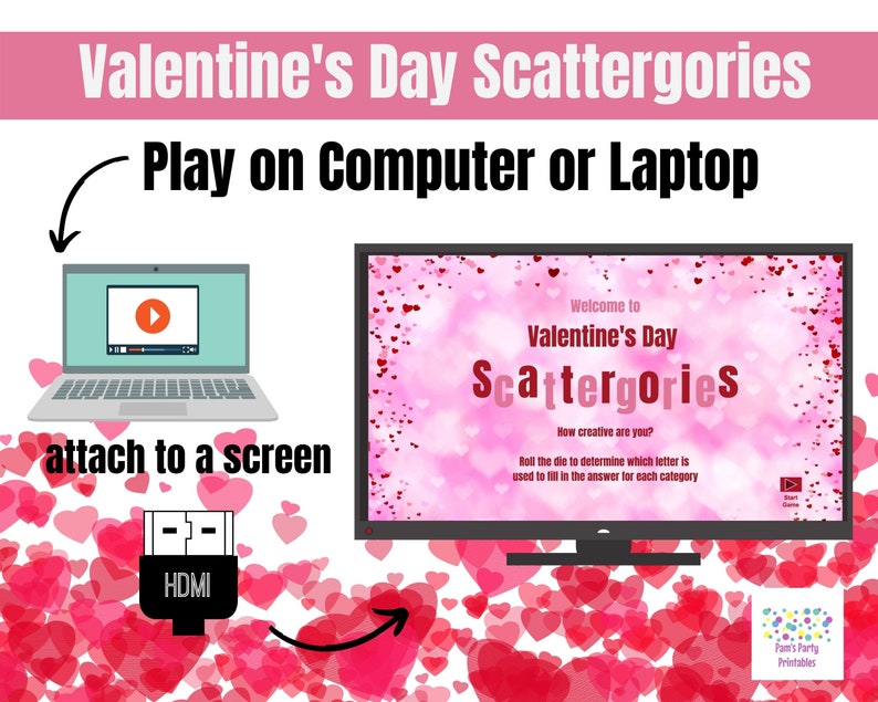 Valentine's Day Scattergories Powerpoint Game - Etsy