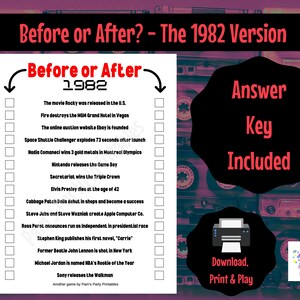 1982 Bundle of Games - 40th Birthday, 40th Anniversary, Class of 1982 ...