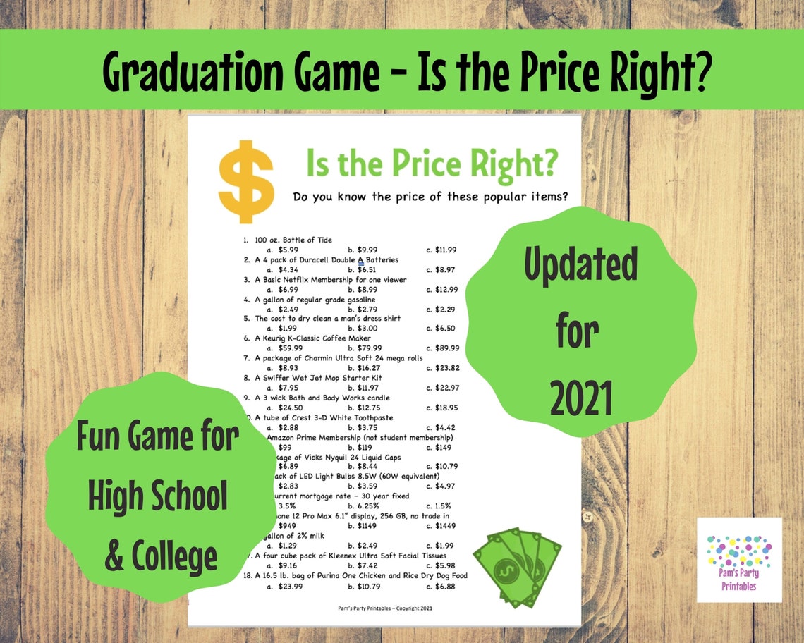 Is This Price Right High School/college Graduation Editable | Etsy