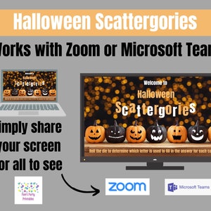 Halloween Scattergories, Powerpoint Game, Halloween Game, Team Meeting ...