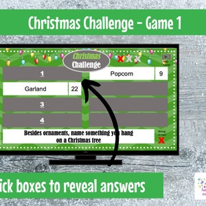 Virtual Game Christmas Challenge GAME 1 Interactive & | Etsy