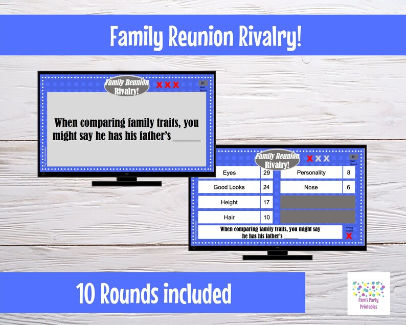 Family Reunion Rivalry Battle Game Editable Powerpoint Game - Etsy