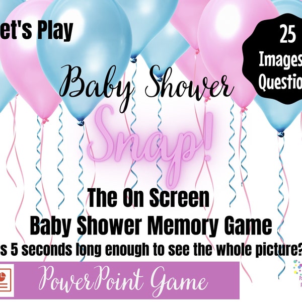 Virtual Baby Shower Powerpoint - Etsy