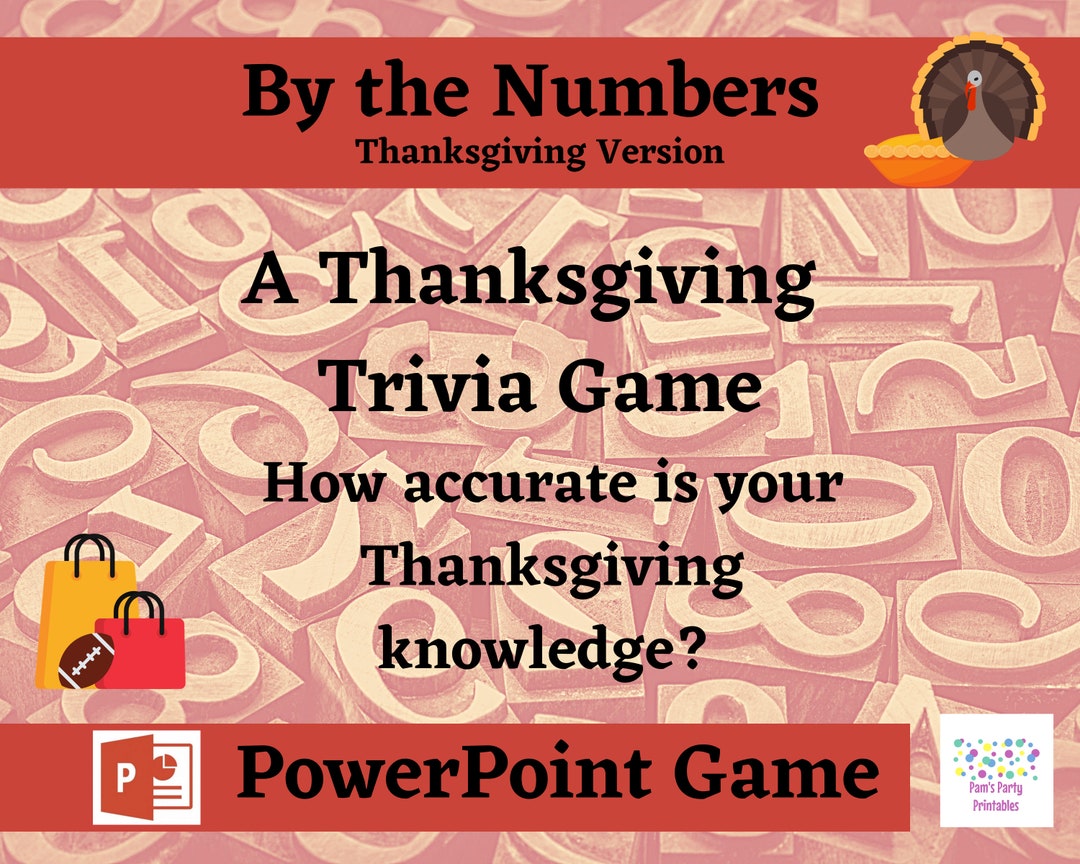 Electronic Game Thanksgiving by the Numbers Powerpoint Game ...