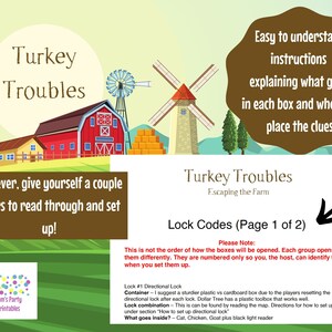 Turkey Troubles! - A DIY Escape Room Kit - Thanksgiving Game - Family ...