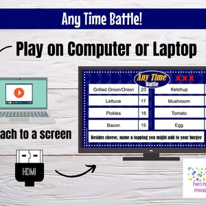 Virtual Game Any Time Battle Game Editable, Powerpoint Game, Customized ...