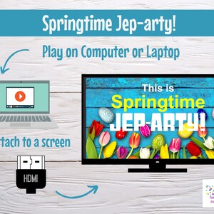 Large Screen or Virtual Game Springtime Jep-arty! Trivia Game ...