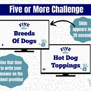 Virtual Game Five or More Challenge Powerpoint Game, Interactive ...