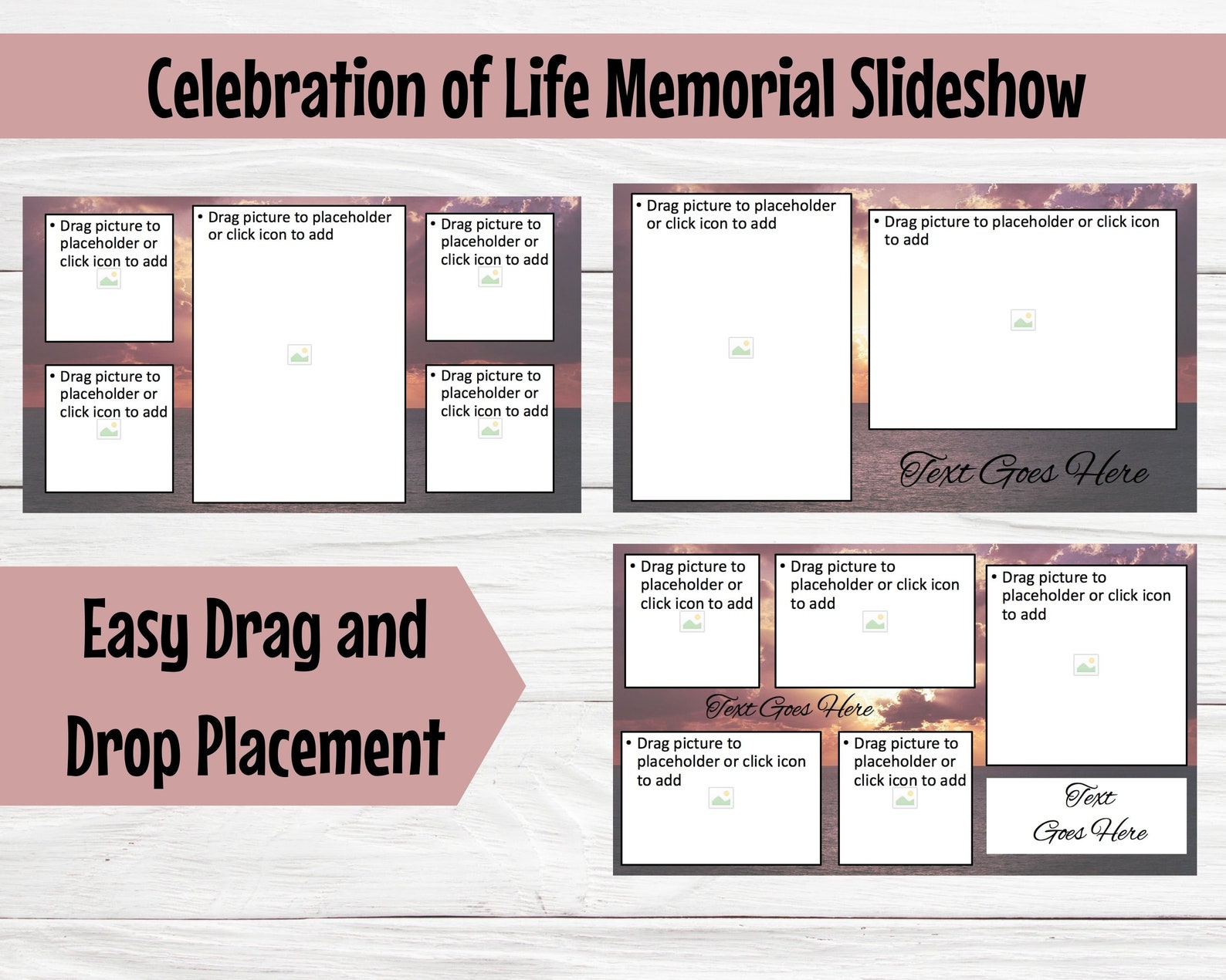 Celebration of Life Slideshow: Sunset Memorial Powerpoint Template ...