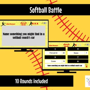 Virtual Game Softball Battle - Interactive Powerpoint Game - Softball ...