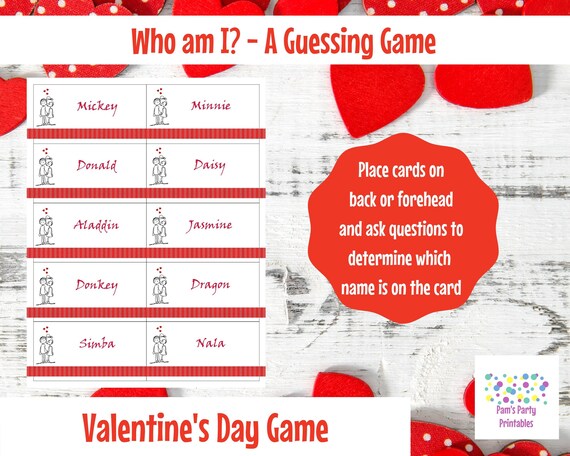 Who Am I - Cartoon Couples - Printable Game - Hedbanz - Headbands ...