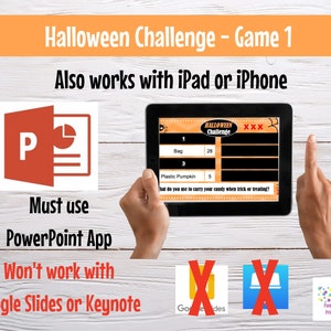 Halloween Challenge Game, Editable Powerpoint Game, Halloween Party ...