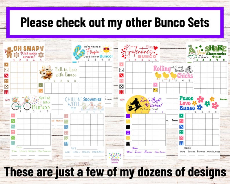 Witches Bunco Sheets for Halloween Bunco Score Sheets Printable ...