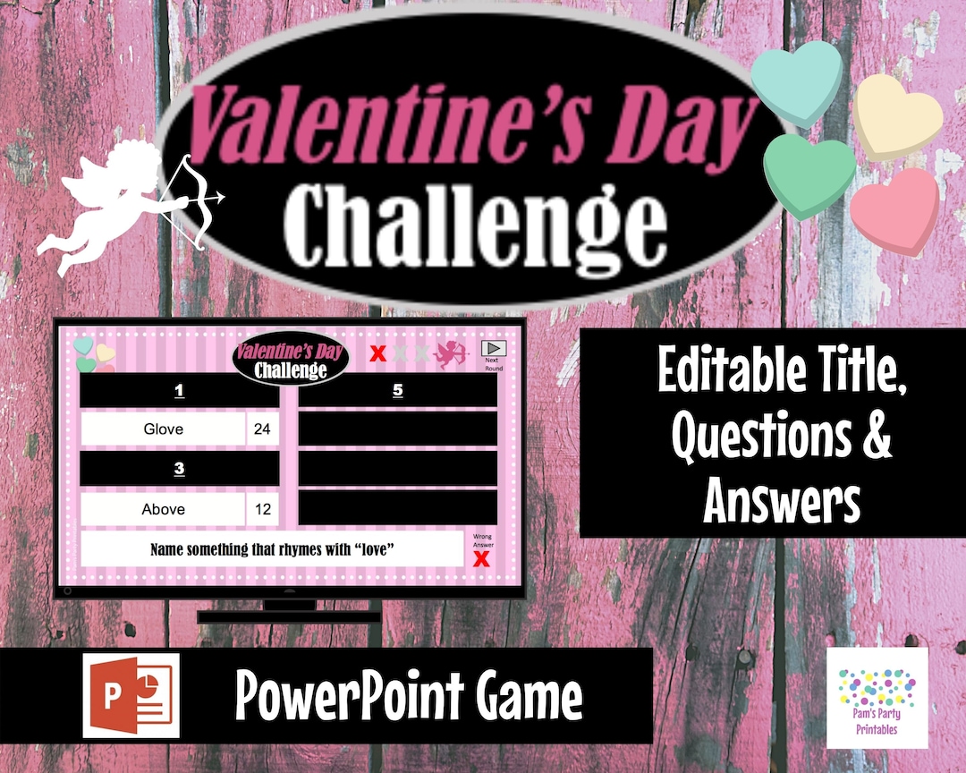 Valentine's Day Challenge: Editable Powerpoint Game (digital Download ...
