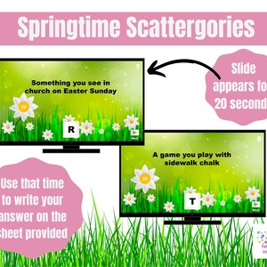 Virtual Game, Large Screen Game, Springtime, Easter Scattergories ...