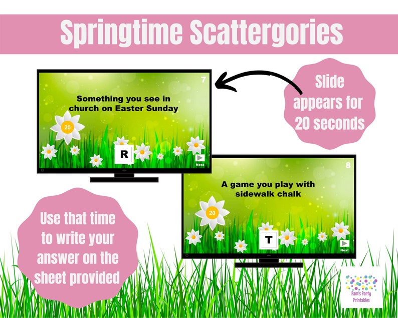 Virtual Game Large Screen Game Springtime Easter - Etsy