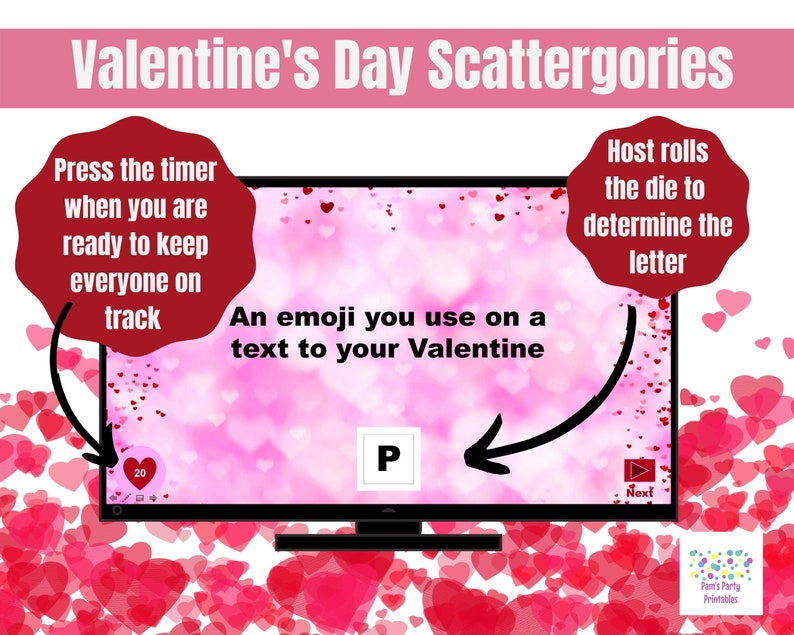 Valentine's Day Scattergories Powerpoint Game - Etsy