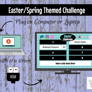 Virtual, Large Screen, Easter Game, Spring Game, Challenge, Game Show ...
