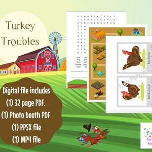 Turkey Troubles! - A DIY Escape Room Kit - Thanksgiving Game - Family ...