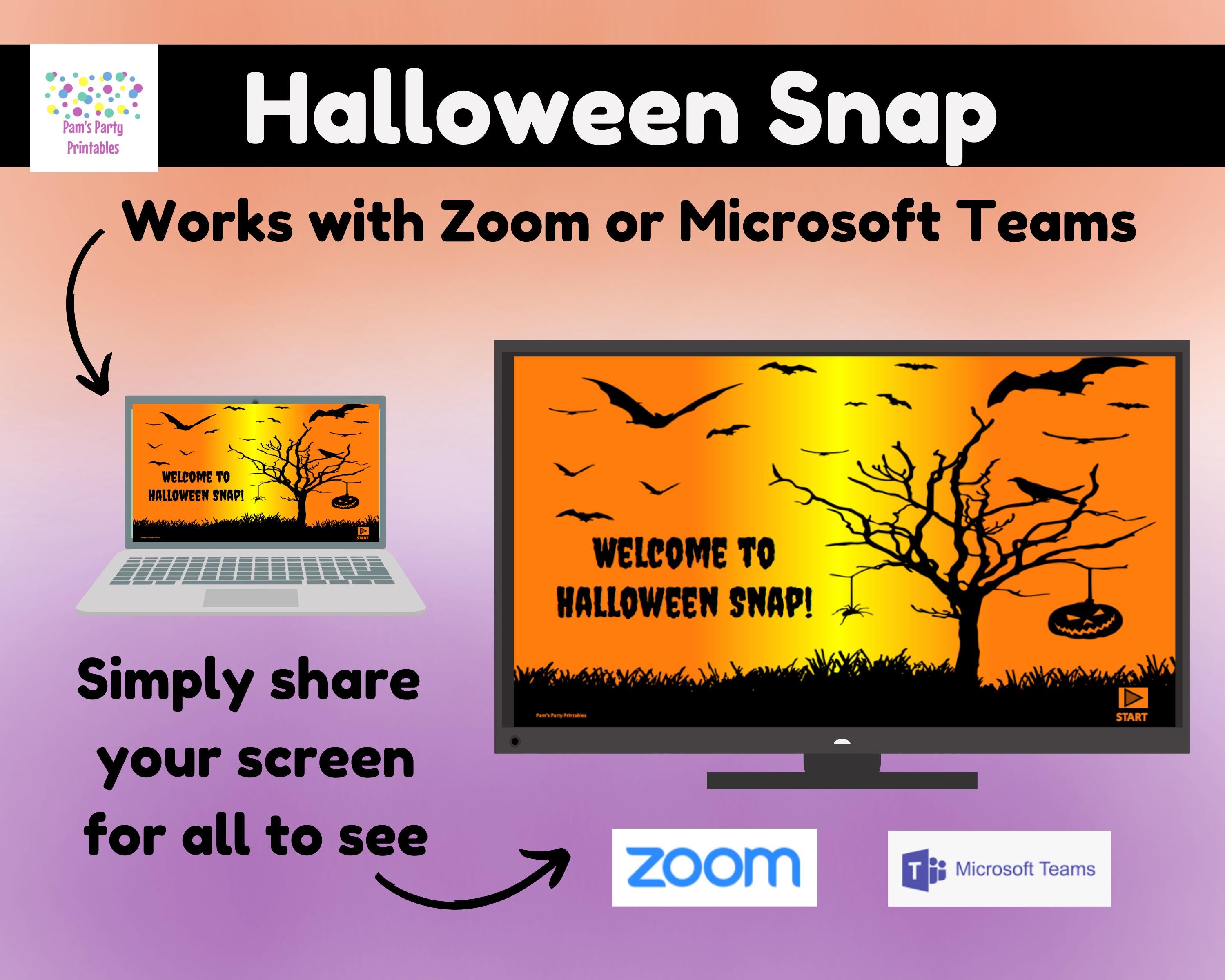 Halloween Snap Memory Game Halloween Theme Powerpoint Game for Teens or ...