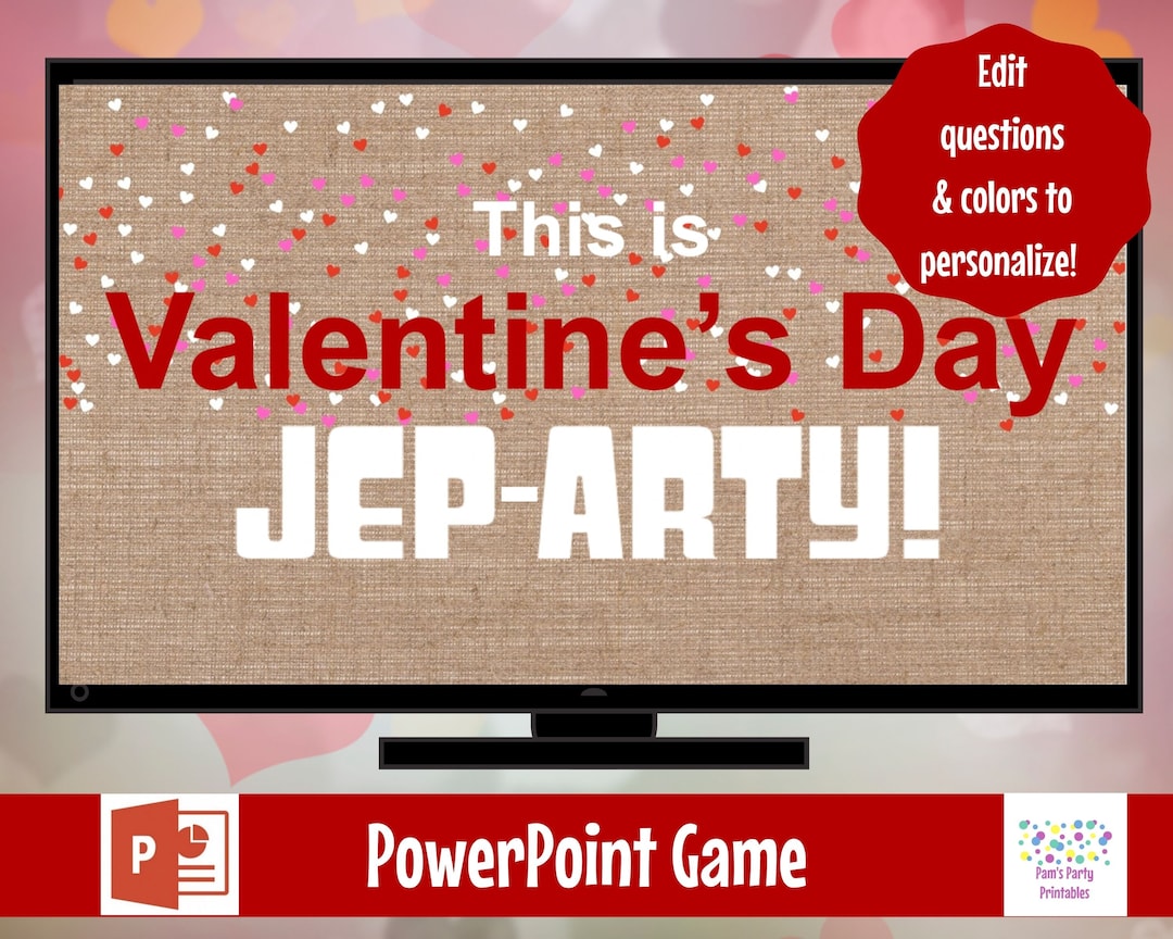 Valentine's Day Jep-arty!, Galentine's Party Game, Valentine's Day ...