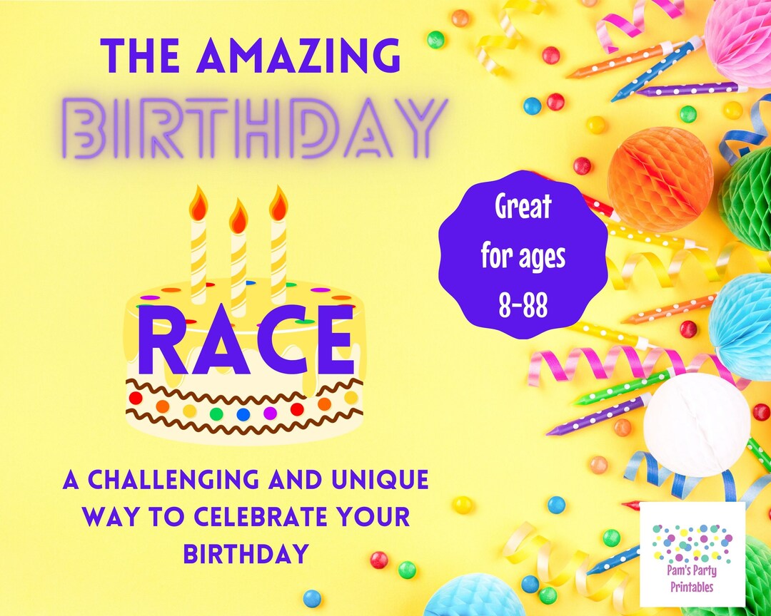The Amazing Birthday Race to the Gifts - A Unique Birthday Party Game ...