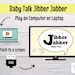 Virtual or Large Screen Baby Shower Game Jibber Jabber Baby Talk Game ...