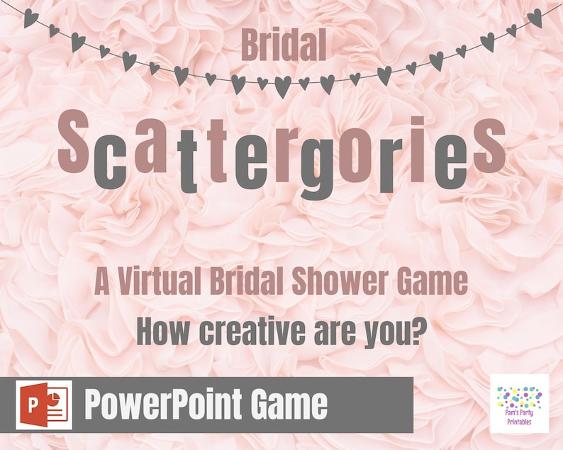 Virtual Game or in Person Bridal Wedding Scattergories - Etsy