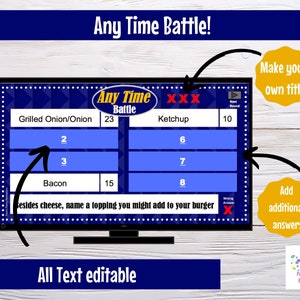 Virtual Game Any Time Battle Game Editable, Powerpoint Game, Customized ...