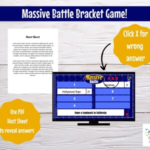 Virtual Game Massive Battle, Editable, Powerpoint Game, Customized, 70 ...