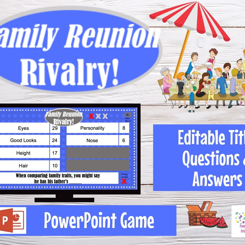 Family Feud Template - Etsy
