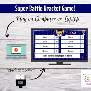 Virtual Game Super Battle Game Editable, Powerpoint Game, Customized ...