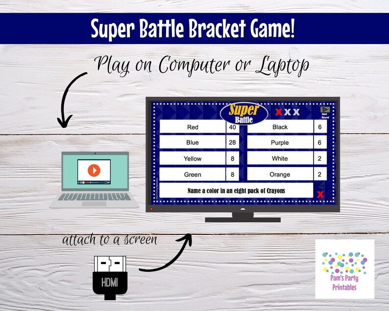 Super Battle Game: Editable Powerpoint, 40 Rounds (digital Download) - Etsy