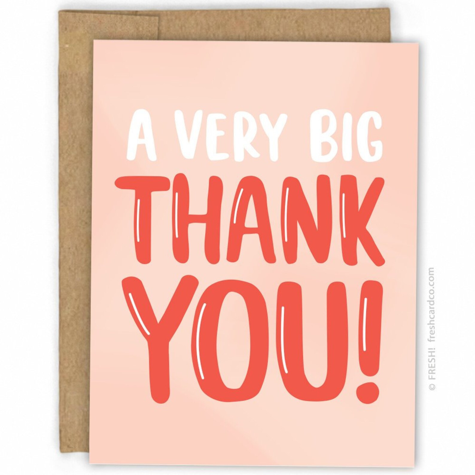 Funny Thank You Card Big Thanks by Freshcardco.com - Etsy