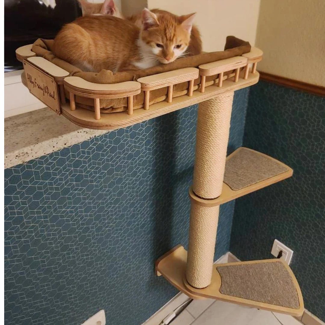 Cat Window Sill / Cat Shelf / Cat Wall Furniture / Shelf Position on ...