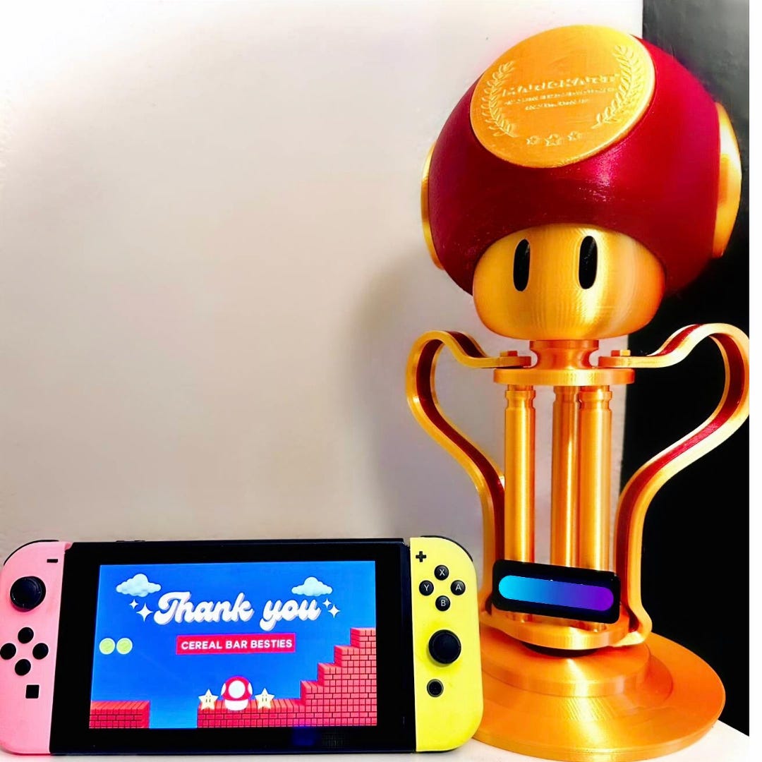 Mario Kart Mushroom Cup 14, 7 / MK8D Trophy - Etsy