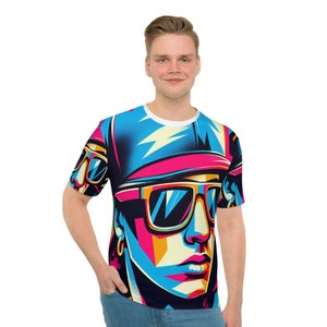 Neon Pop Art AOP T-shirt - Etsy