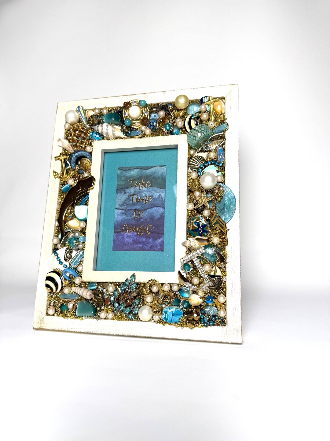 Blue Coastal Picture Frame 4x6 Ocean Cottagecore Nautical Decor Beach ...