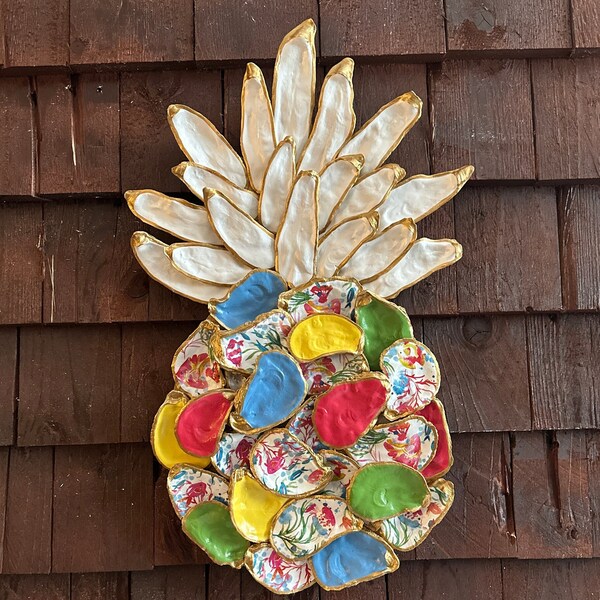 Oyster Shell Pineapple - Etsy