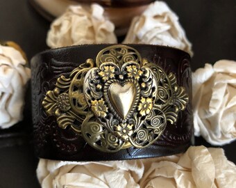 Butterfly bracelet leather cuff butterfly gift butterfly | Etsy