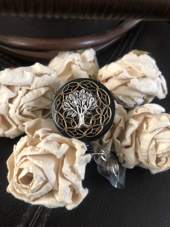 Tree of Life Badge Holder Retractable Badge Reel Tree of | Etsy