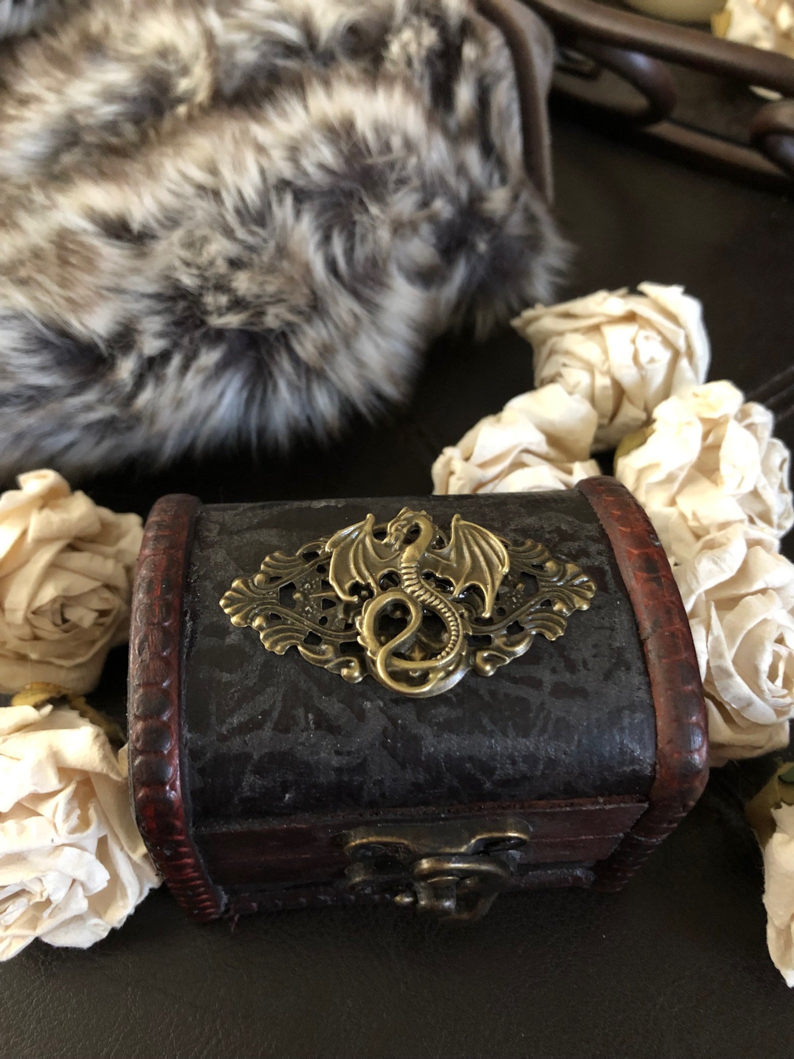 Engagement Ring Box Dragon Gift Ring Bearer Box Proposal - Etsy