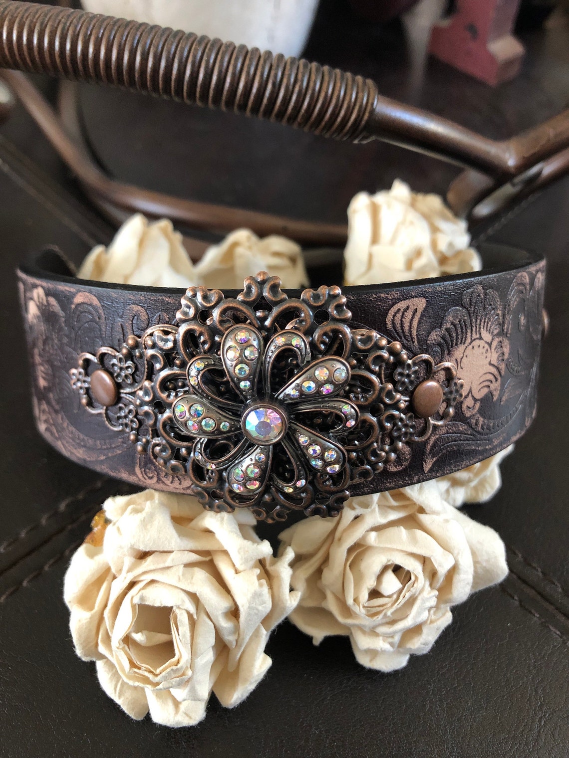 Leather cuff western cuff western jewelry leather bracelet | Etsy