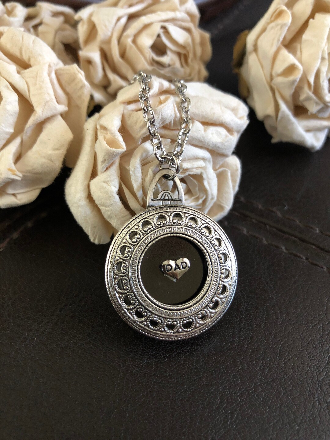 In Memory of Dad Locket, in Memory Jewelry, Memorial Gift, Dad Necklace ...